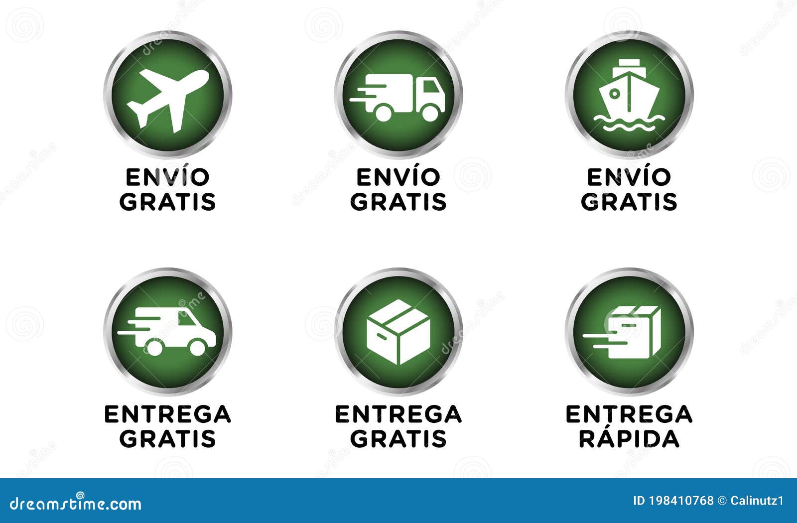 Conjunto De Iconos De Vector De Envio, Entrega Gratis Stock Vector ...