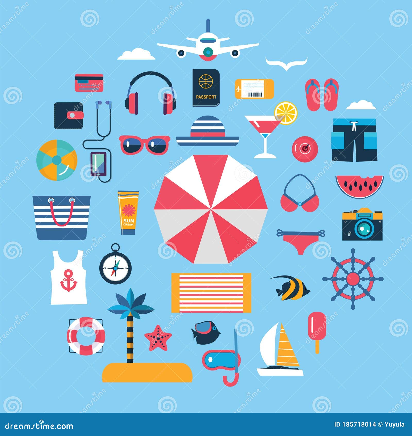 Conjunto De Iconos Vectoriales Planos Para Viajes De Verano Stock de ... Conjunto De Iconos Vectoriales Planos Para Viajes De Verano Stock de ...
