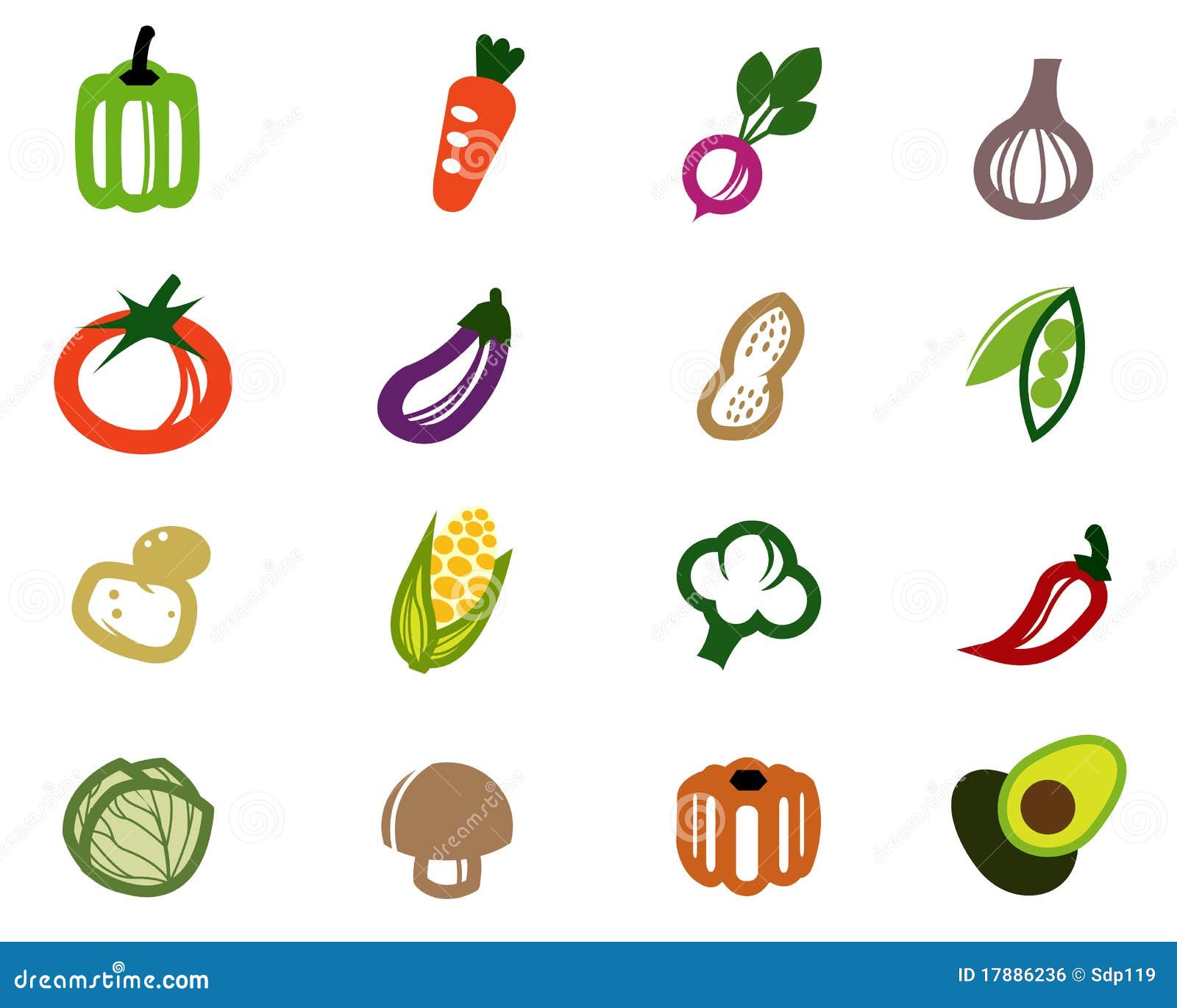 Conjunto de iconos vegetal stock de ilustración. Ilustración de ...