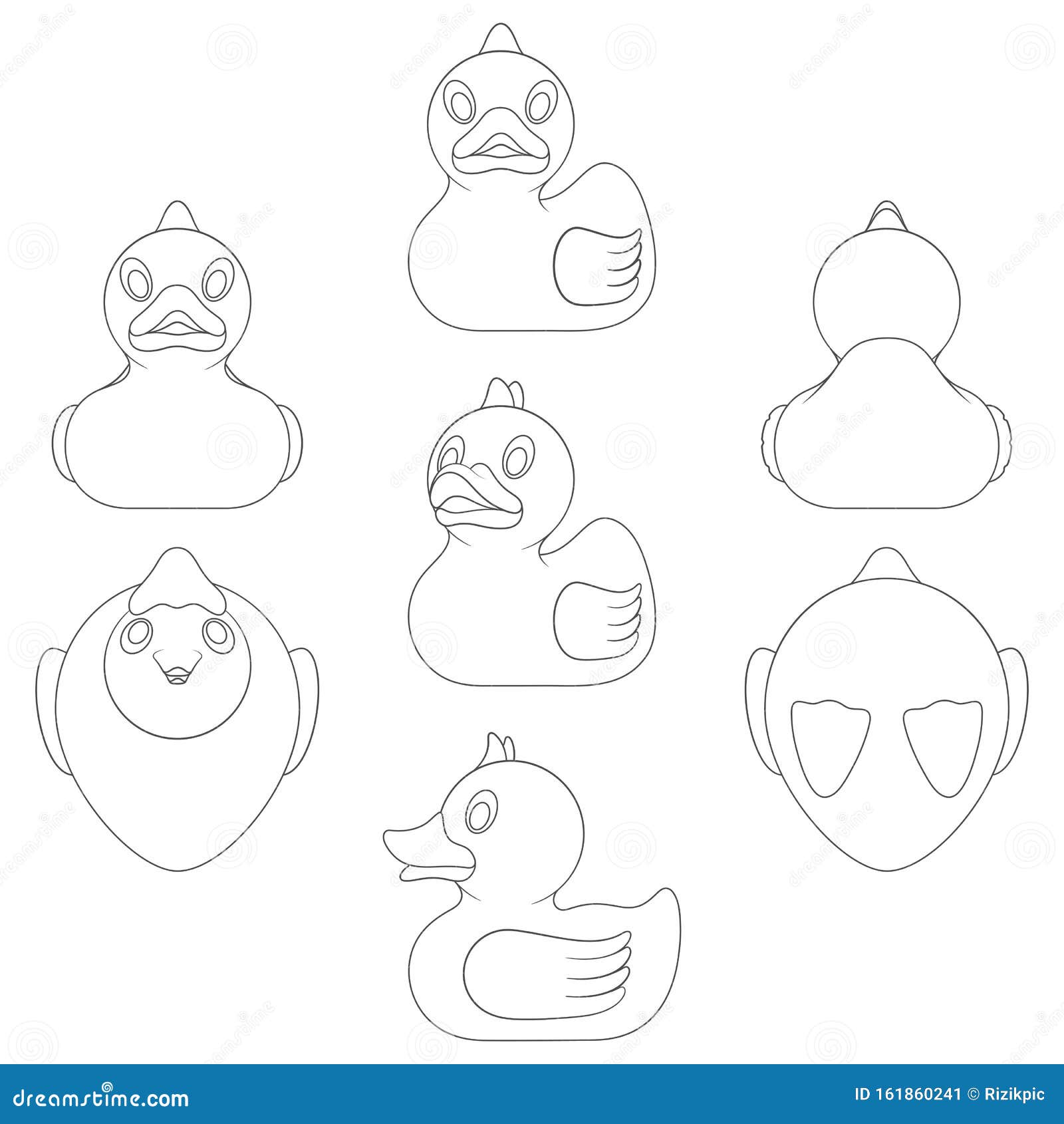 Conjunto De Imágenes En Blanco Y Negro Con Un Pato De Juguete En ... Conjunto De Imágenes En Blanco Y Negro Con Un Pato De Juguete En ...