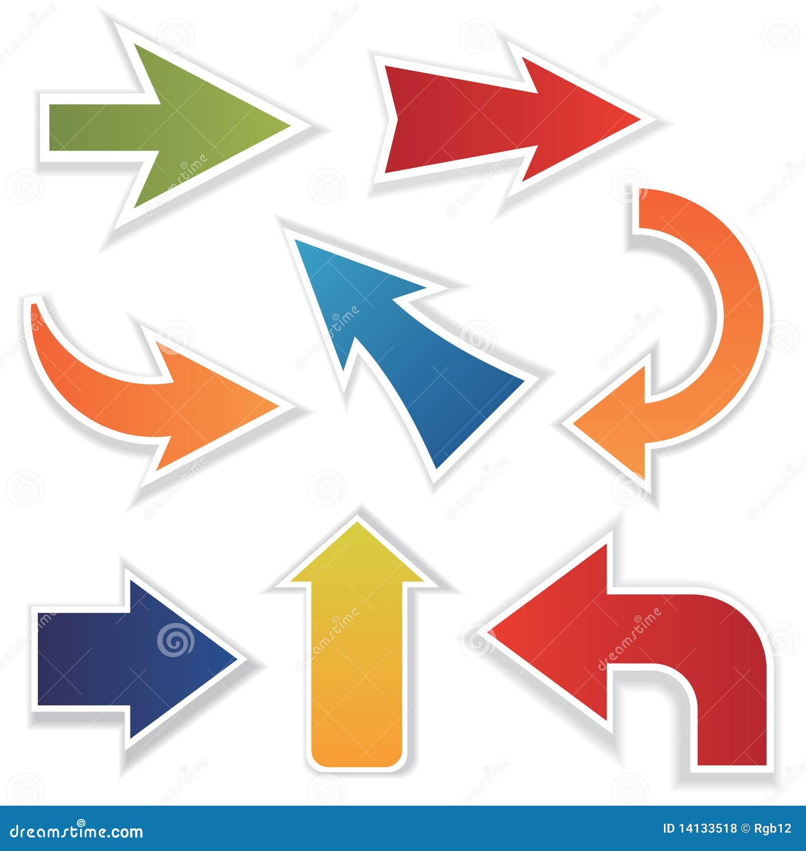 Conjunto de la flecha ilustración del vector. Ilustración de ...