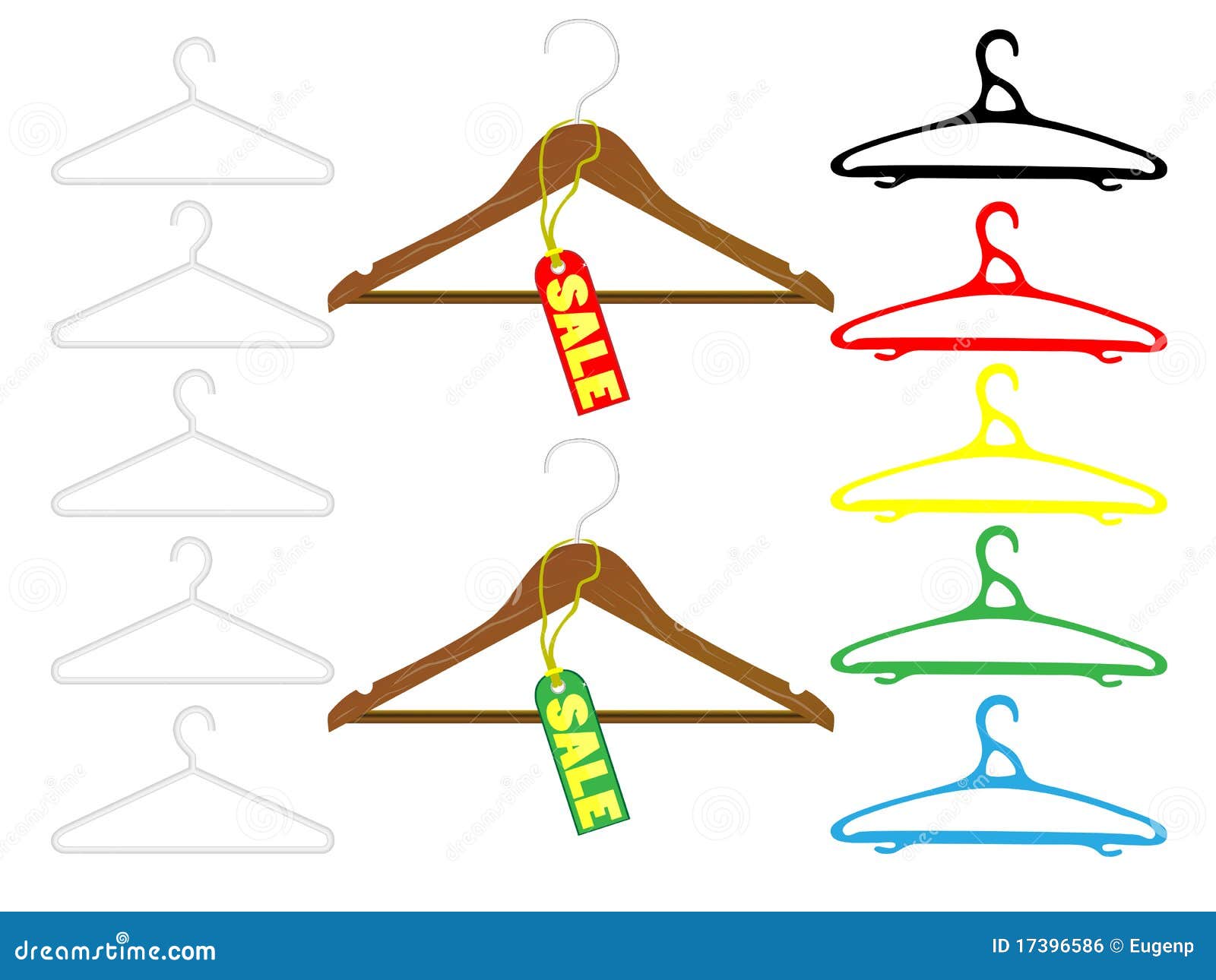 Conjunto de la percha ilustración del vector. Ilustración de elegancia ...