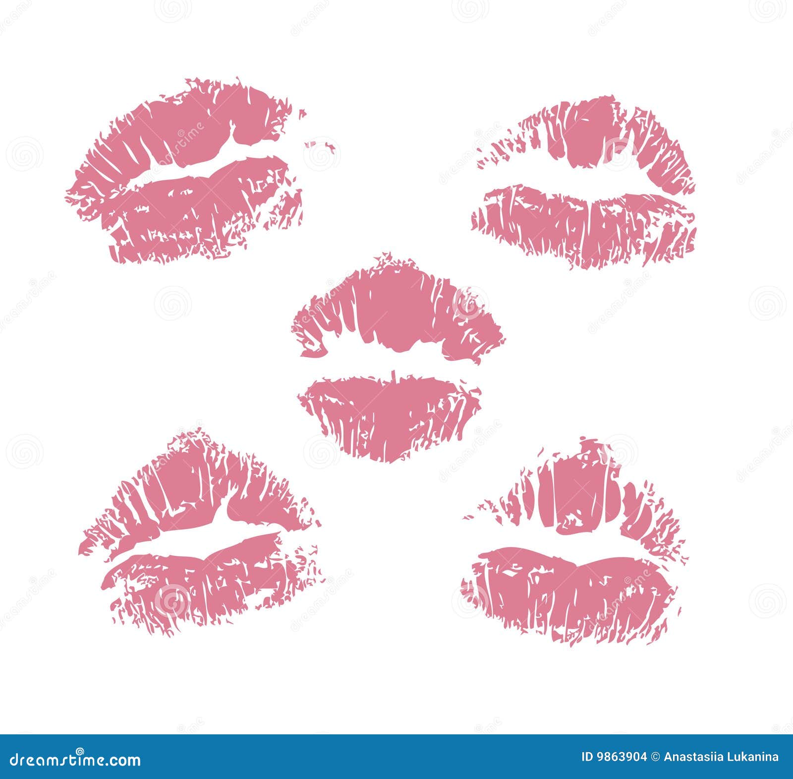 Conjunto de labios ilustración del vector. Ilustración de muchacha ...