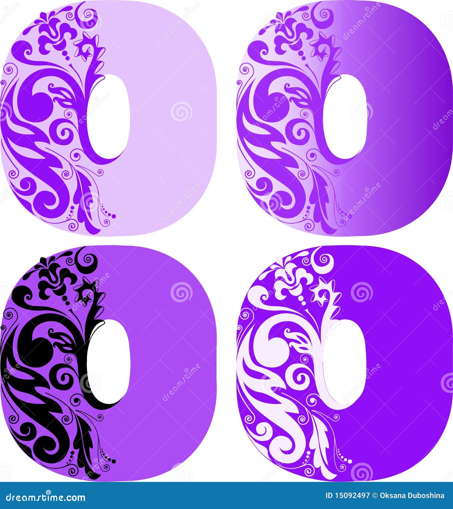 Conjunto de las letras O ilustración del vector. Ilustración de icono ...