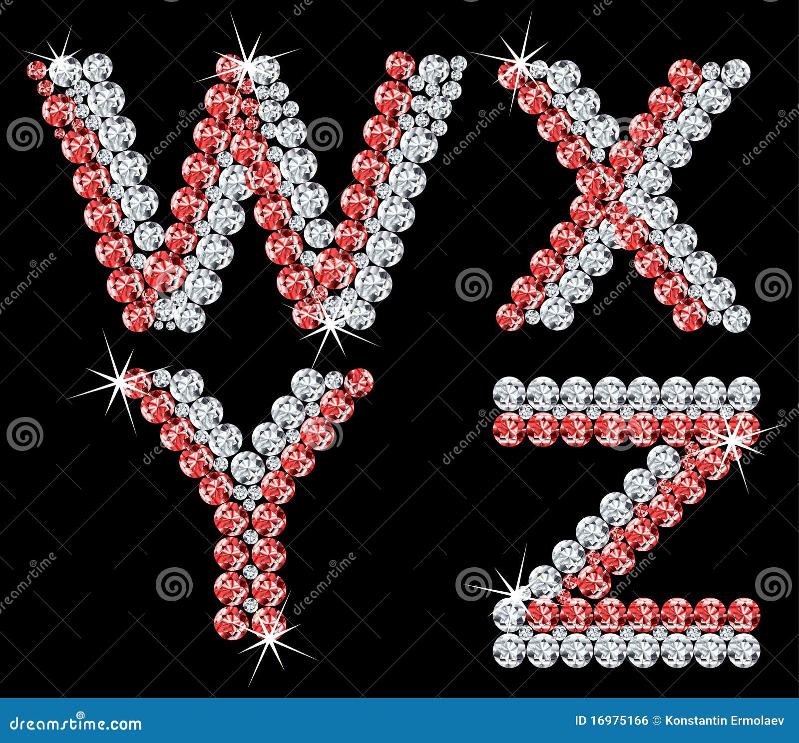 Conjunto De Letras AlfabÃ©ticas De Diamante. Vector (7) Stock de ...