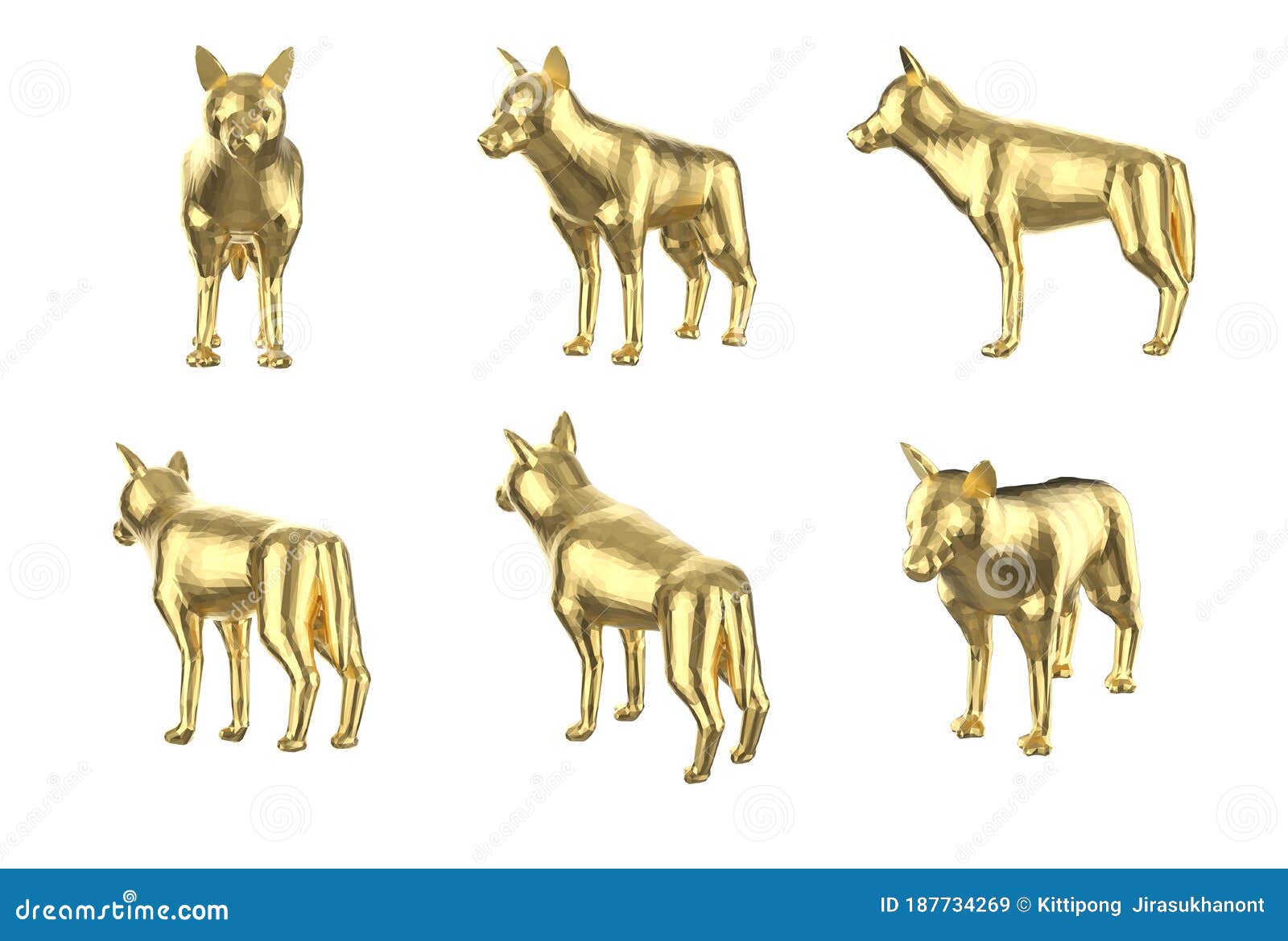 Conjunto De Lobos Poligonales Stock de ilustración - Ilustración de ...