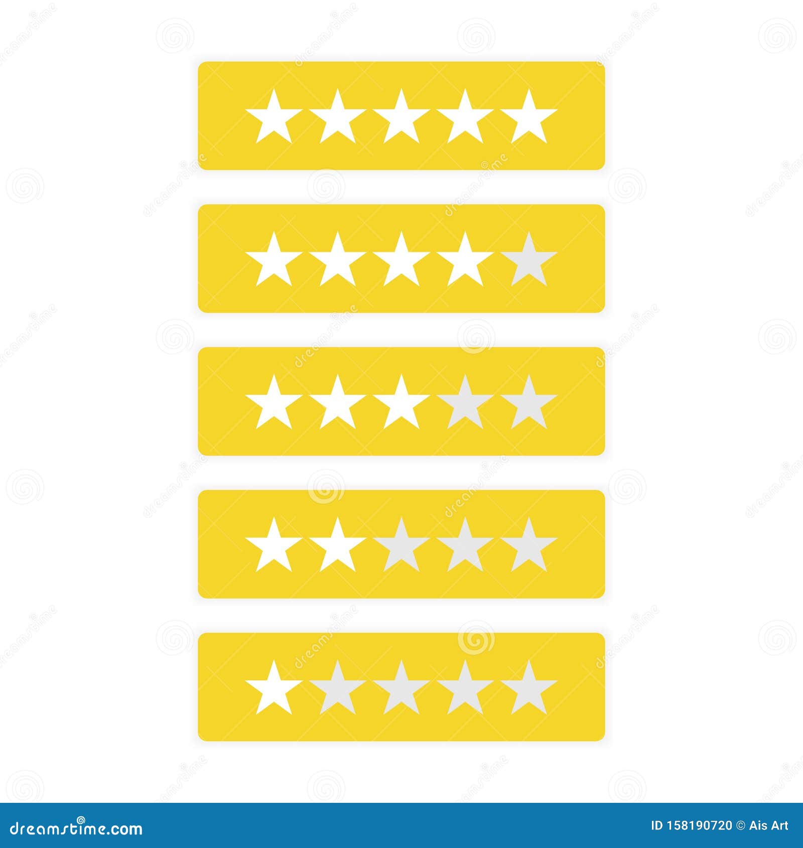 Conjunto De Logotipos De Cinco Estrellas Ilustración del Vector ...