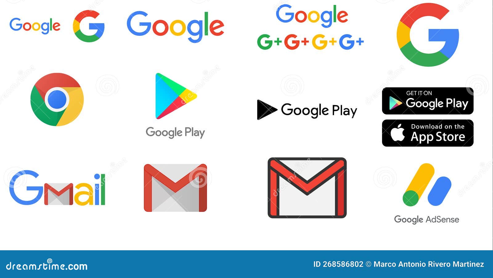 Conjunto De Logotipos De Google Gmail Fotografía editorial ...
