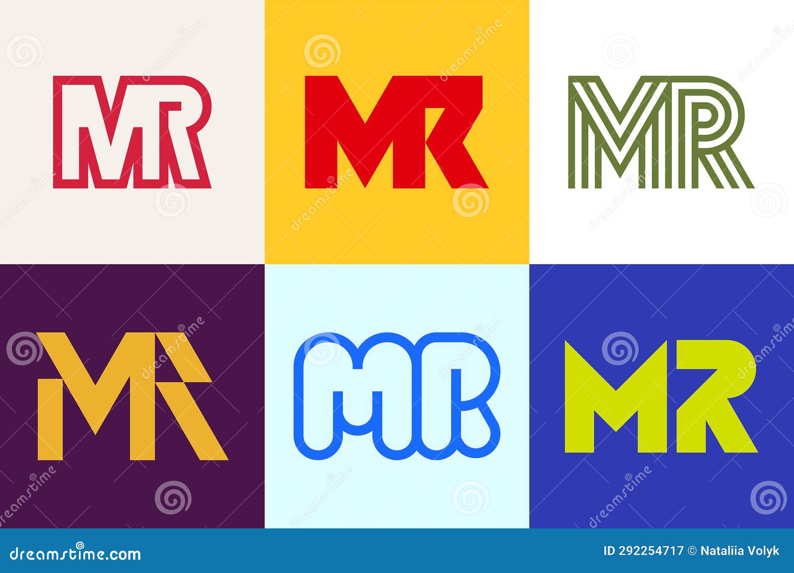 Conjunto De Logotipos De Letras Mr Ilustração do Vetor - Ilustração de ...
