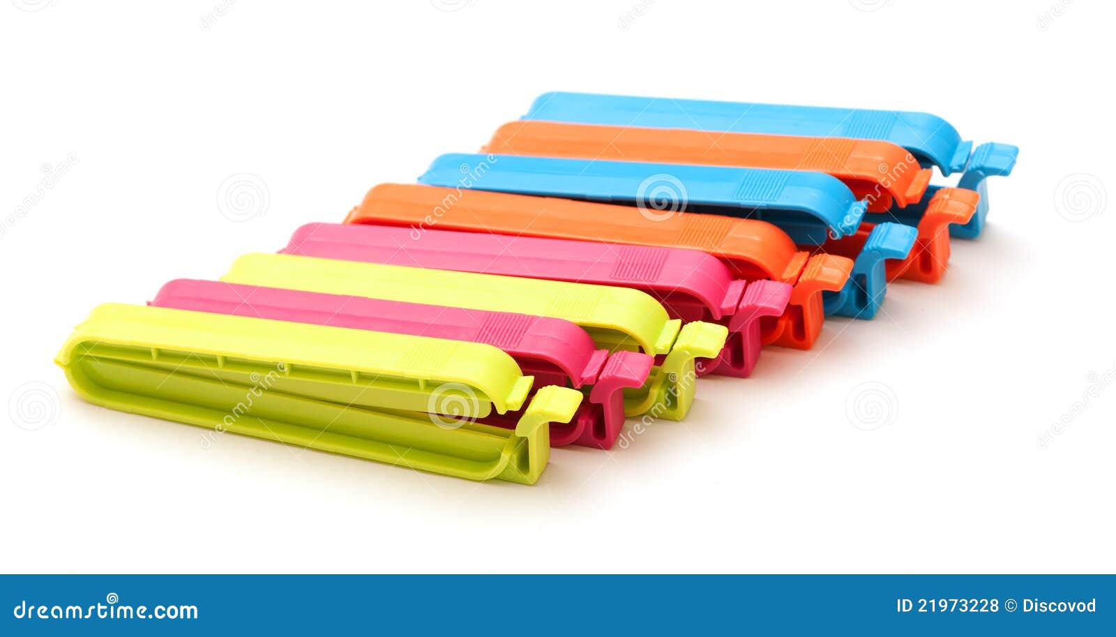 Conjunto de los clips foto de archivo. Imagen de acortar - 21973228