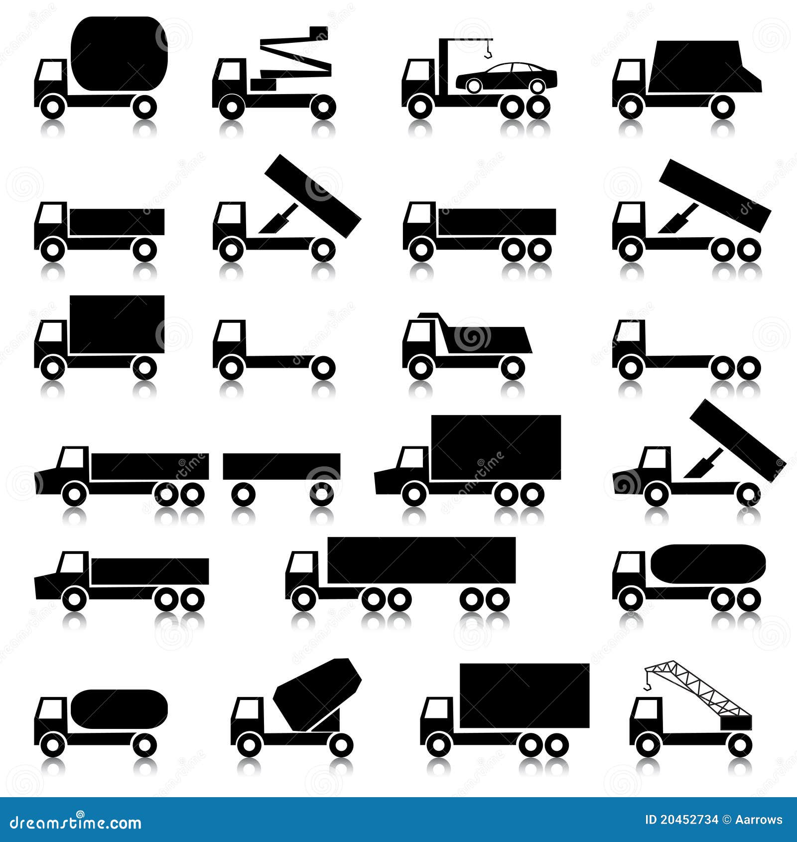 Conjunto De Los Iconos - Símbolos Del Transporte. Ilustración del ...