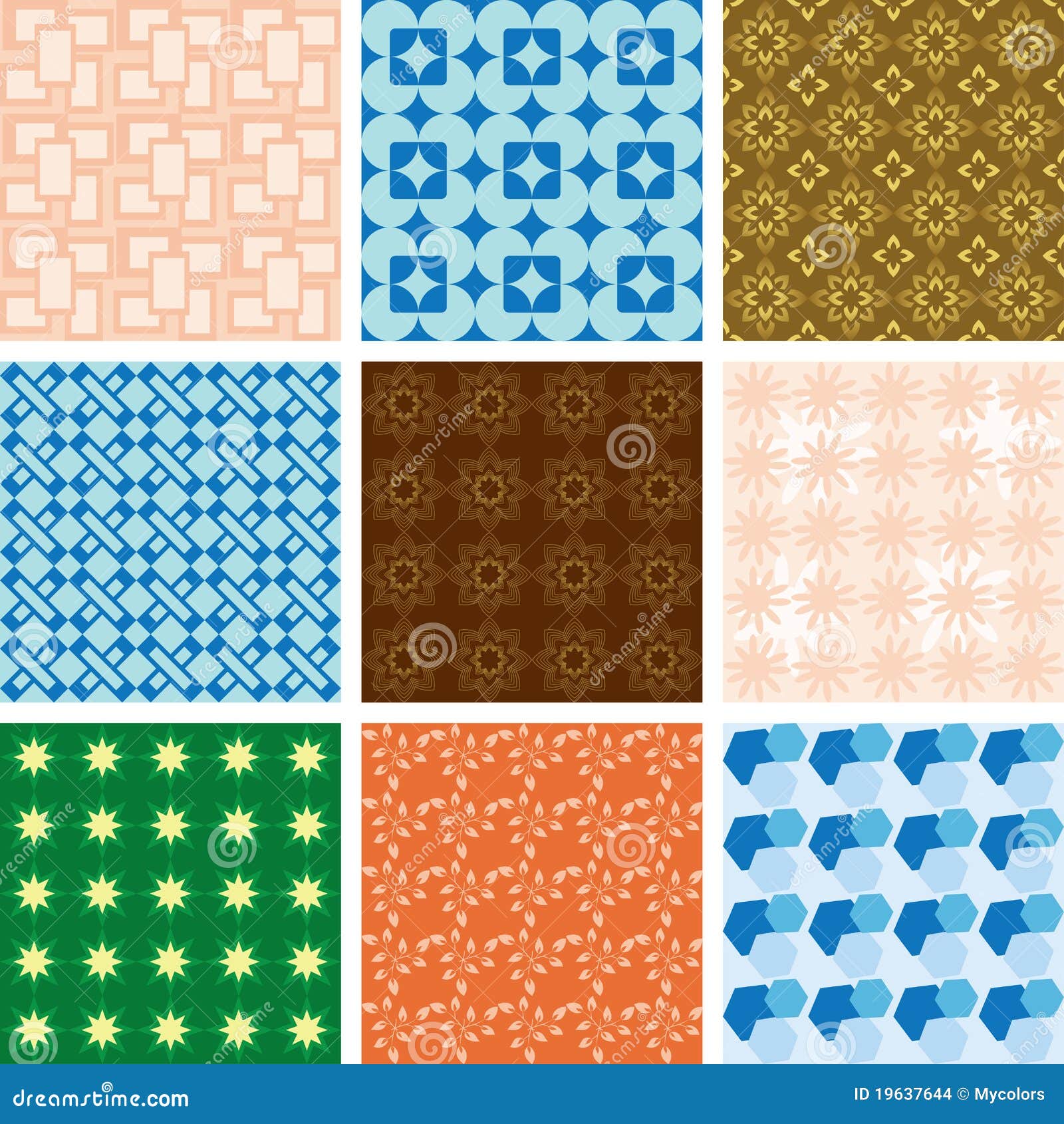 Conjunto de los modelos - texturas geométricas del vector