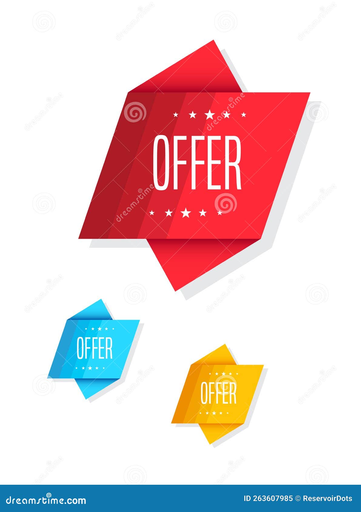 Conjunto De Marcas De Vetor De Oferta Ilustração Stock - Ilustração de ...