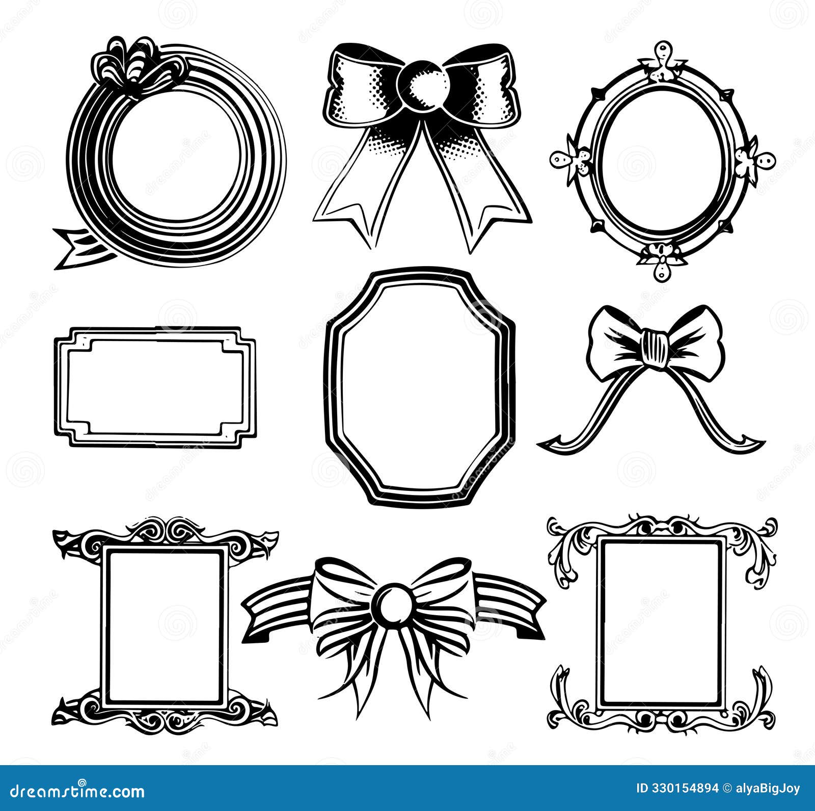 Conjunto De Marcos Vectoriales. Ilustración del Vector - Ilustración de ...