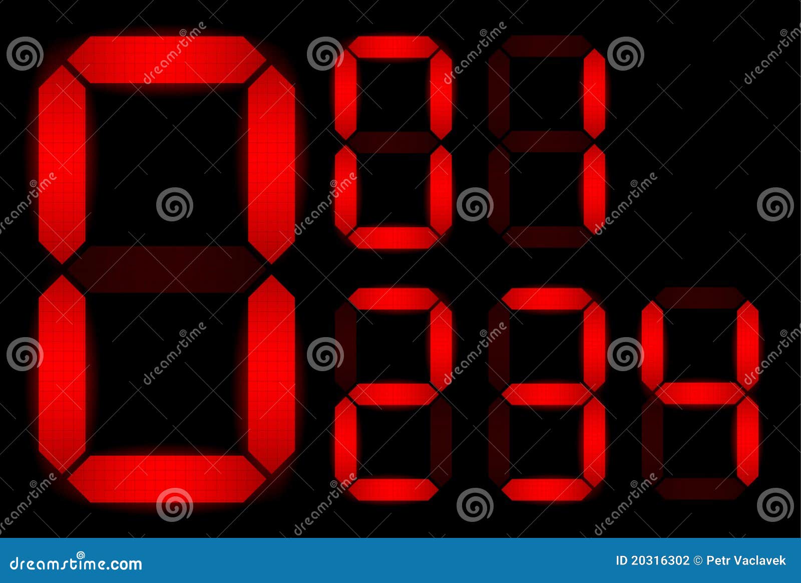 Conjunto De Números Digitales Stock de ilustración - Ilustración de ...