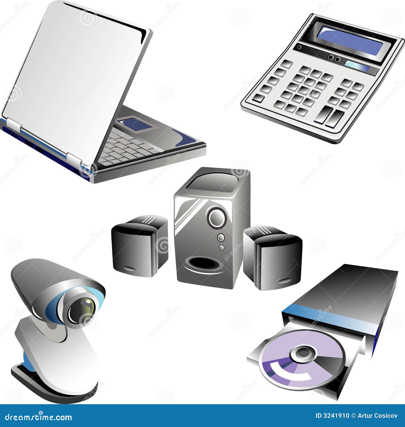 Conjunto De Objetos Vectoriales Ilustración del Vector - Ilustración de ...