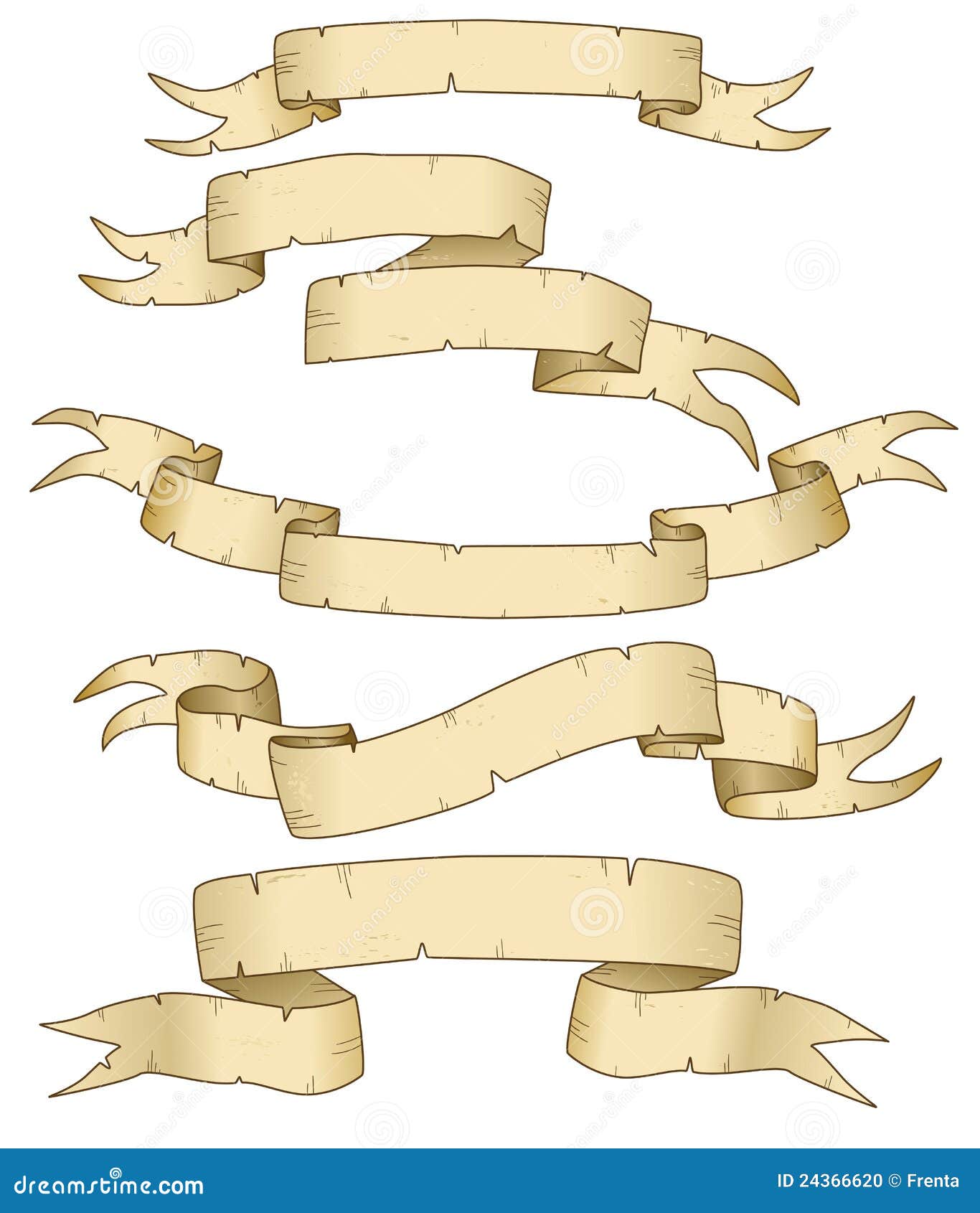 Conjunto De Pergaminos Del Vector Ilustración del Vector - Ilustración ...