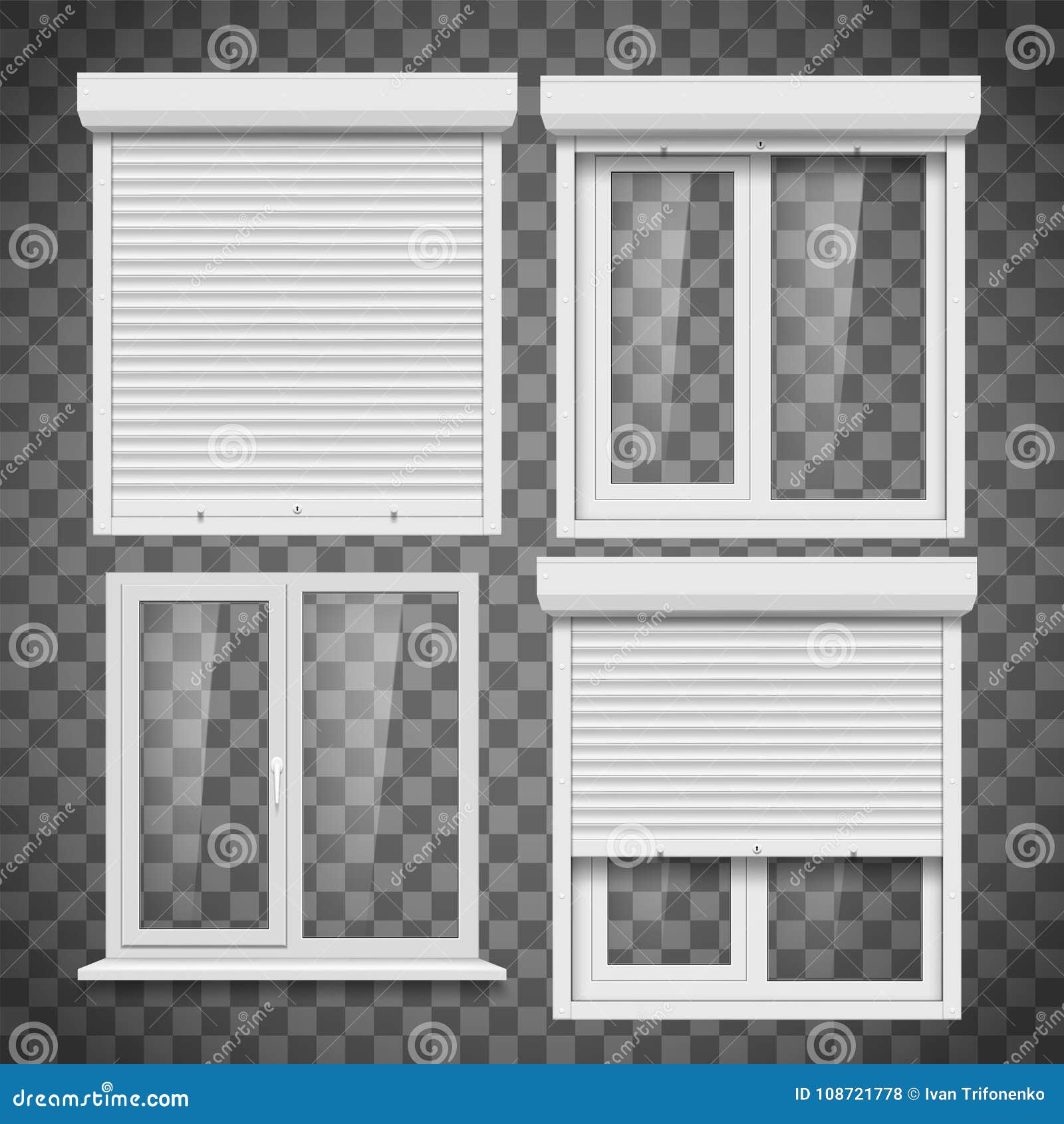 Conjunto de PVC Windows ilustración del vector. Ilustración de ...