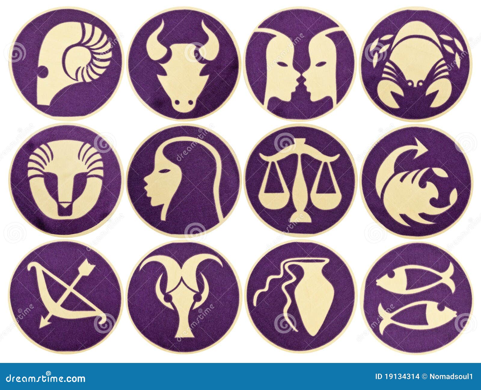 Conjunto De Símbolos Del Zodiaco Foto de archivo - Imagen de nadie ...