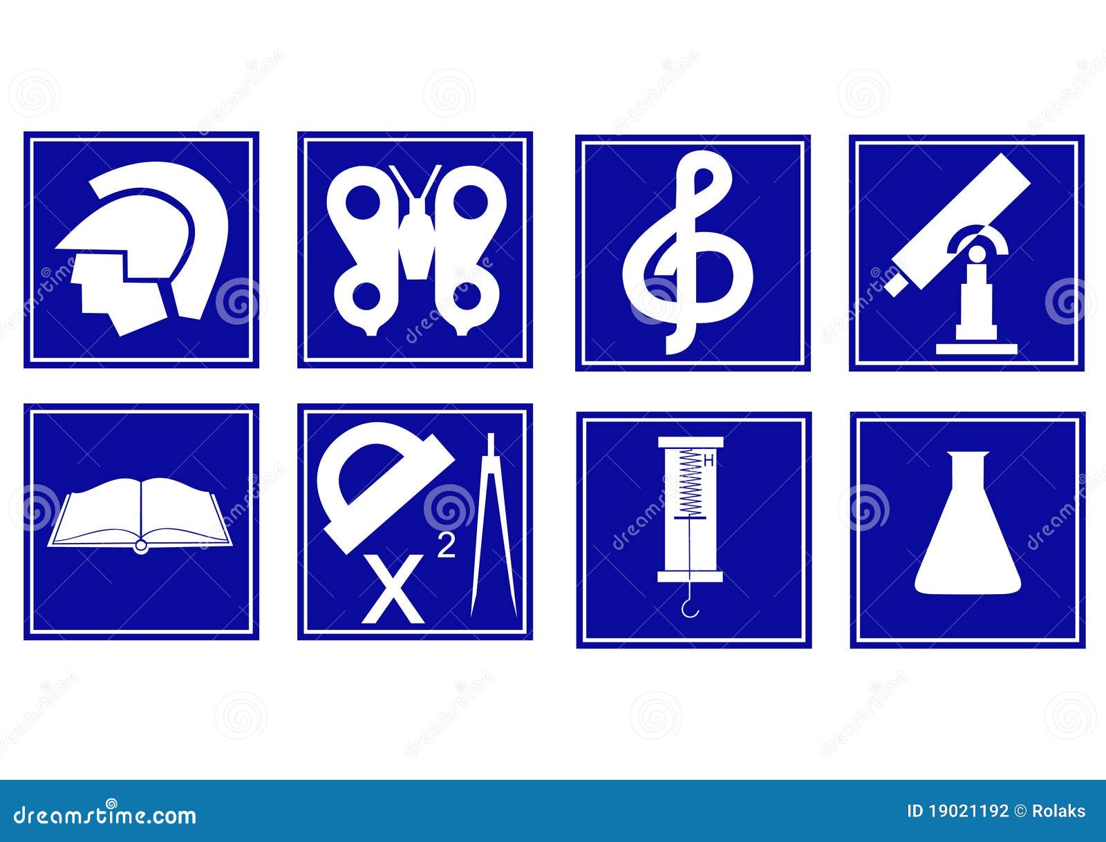 Conjunto De Símbolos Educativos Ilustración del Vector - Ilustración de ...