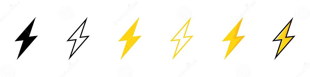 Conjunto De Símbolos De Flash Diferente Stock de ilustración ...