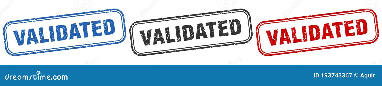 Conjunto De Signos Aislado Cuadrado Validado. Marca Validada ...