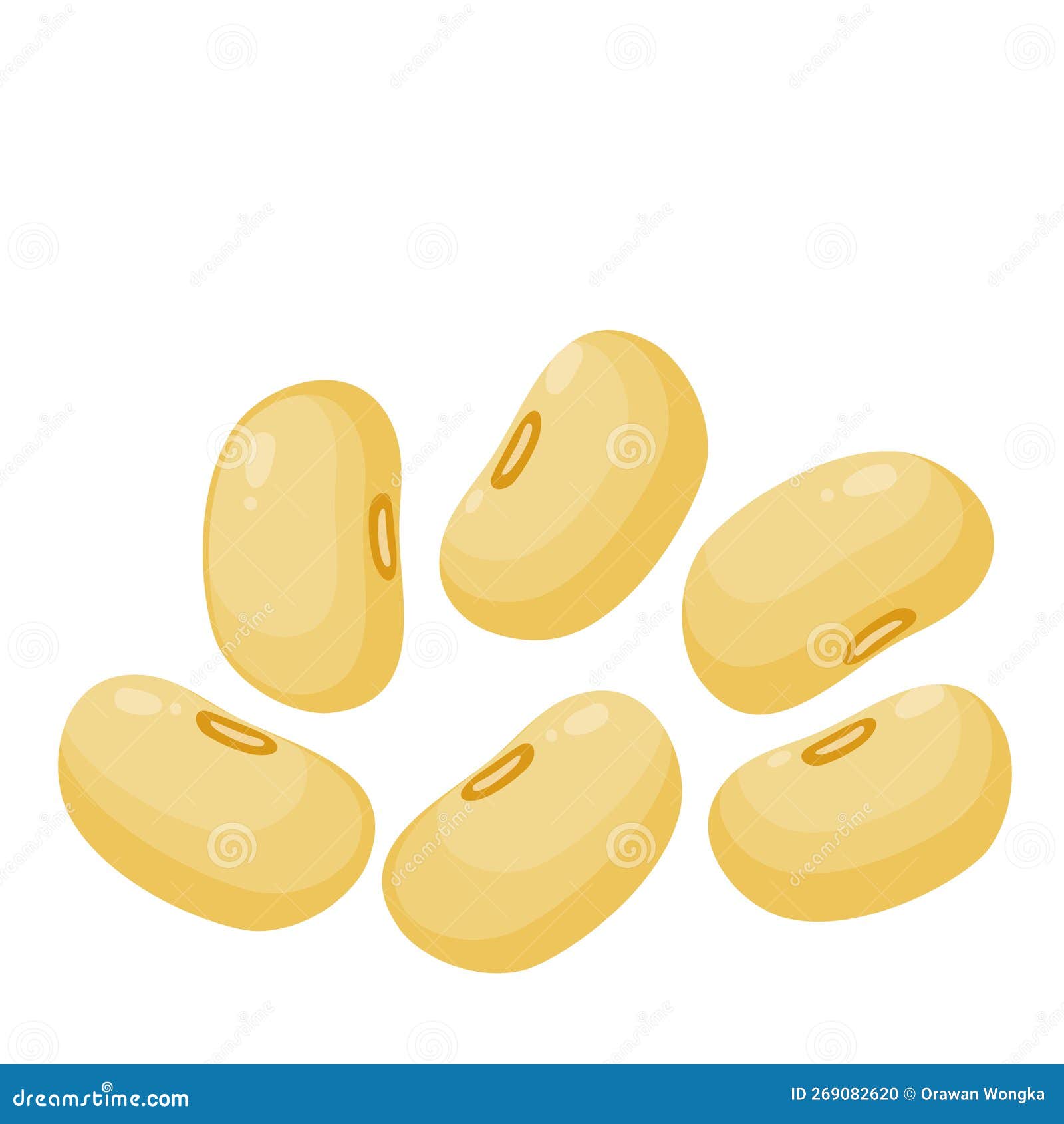 Conjunto De Soja Amarilla En Vector Plano Ilustración del Vector ...