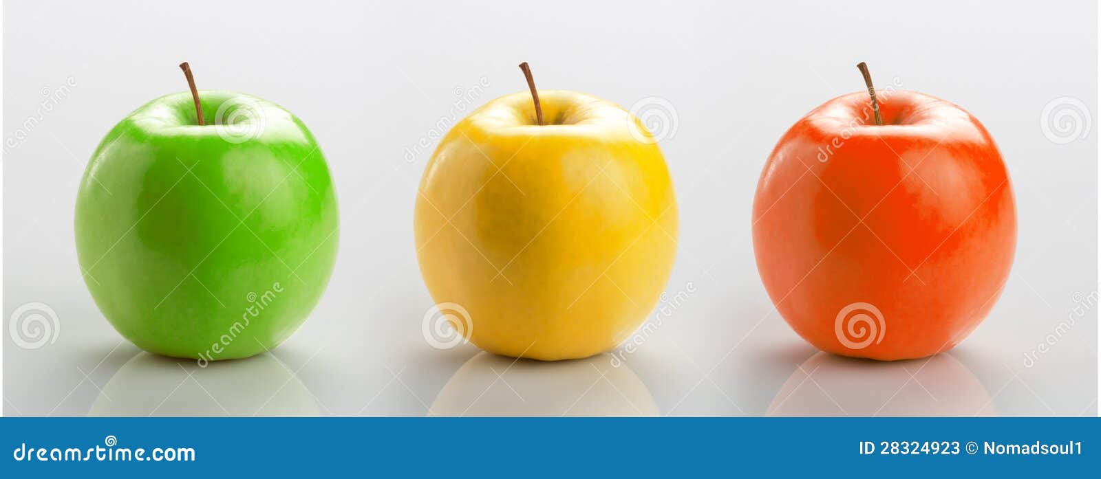 Conjunto de tres manzanas imagen de archivo. Imagen de vegetariano ...