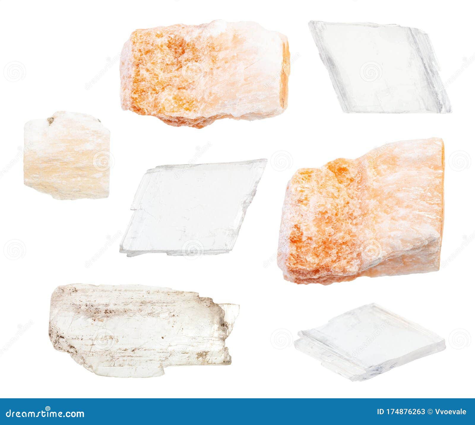 Conjunto De Varias Rocas De Yeso Aisladas Sobre Blanco Imagen de ...