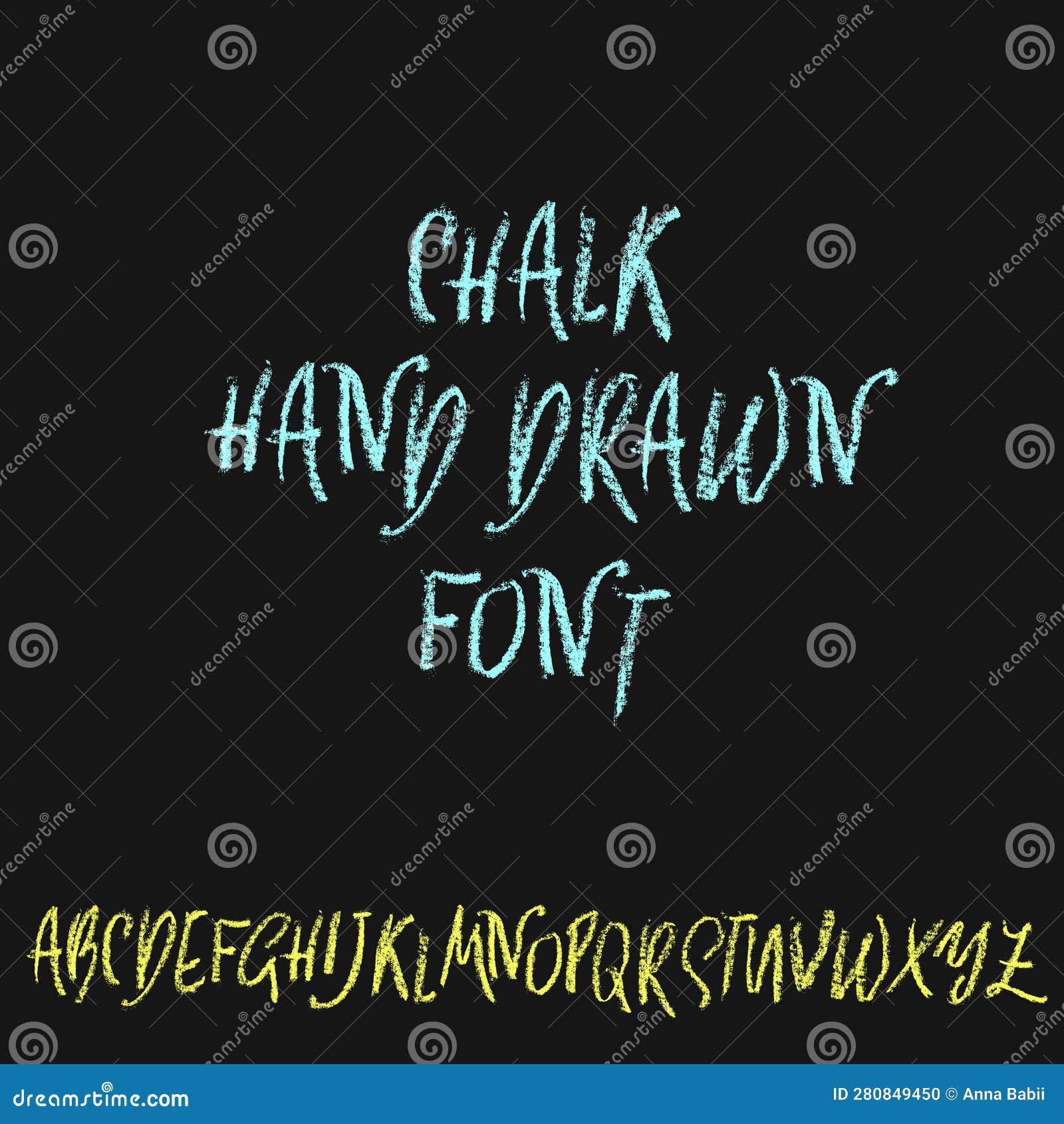 Conjunto De Vectores De Letras De Pizarra Ilustración del Vector ...