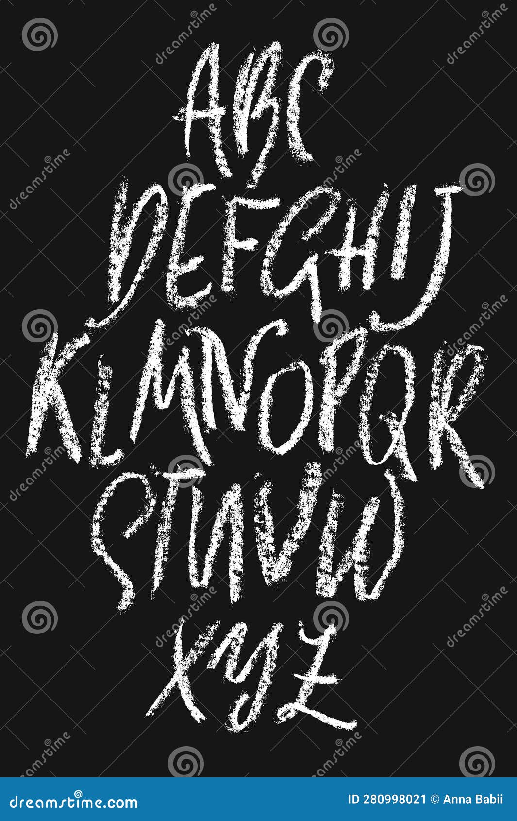 Conjunto De Vectores De Letras De Pizarra Ilustración del Vector ...