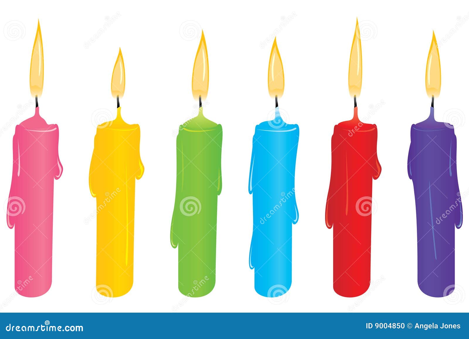 Conjunto De Velas Coloridas Ilustración del Vector - Ilustración de ...