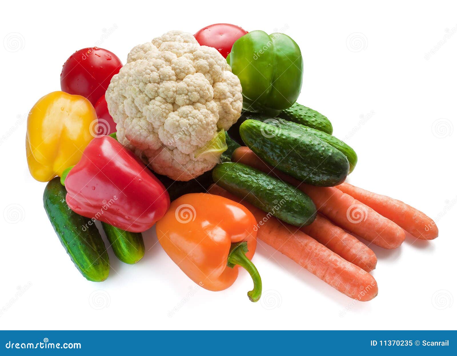 Conjunto de verduras frescas