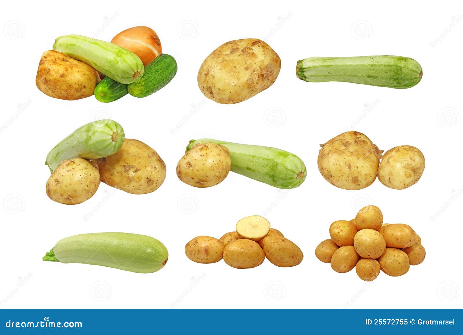 Conjunto De Verduras Frescas. Aislado. Imagen de archivo - Imagen de ...