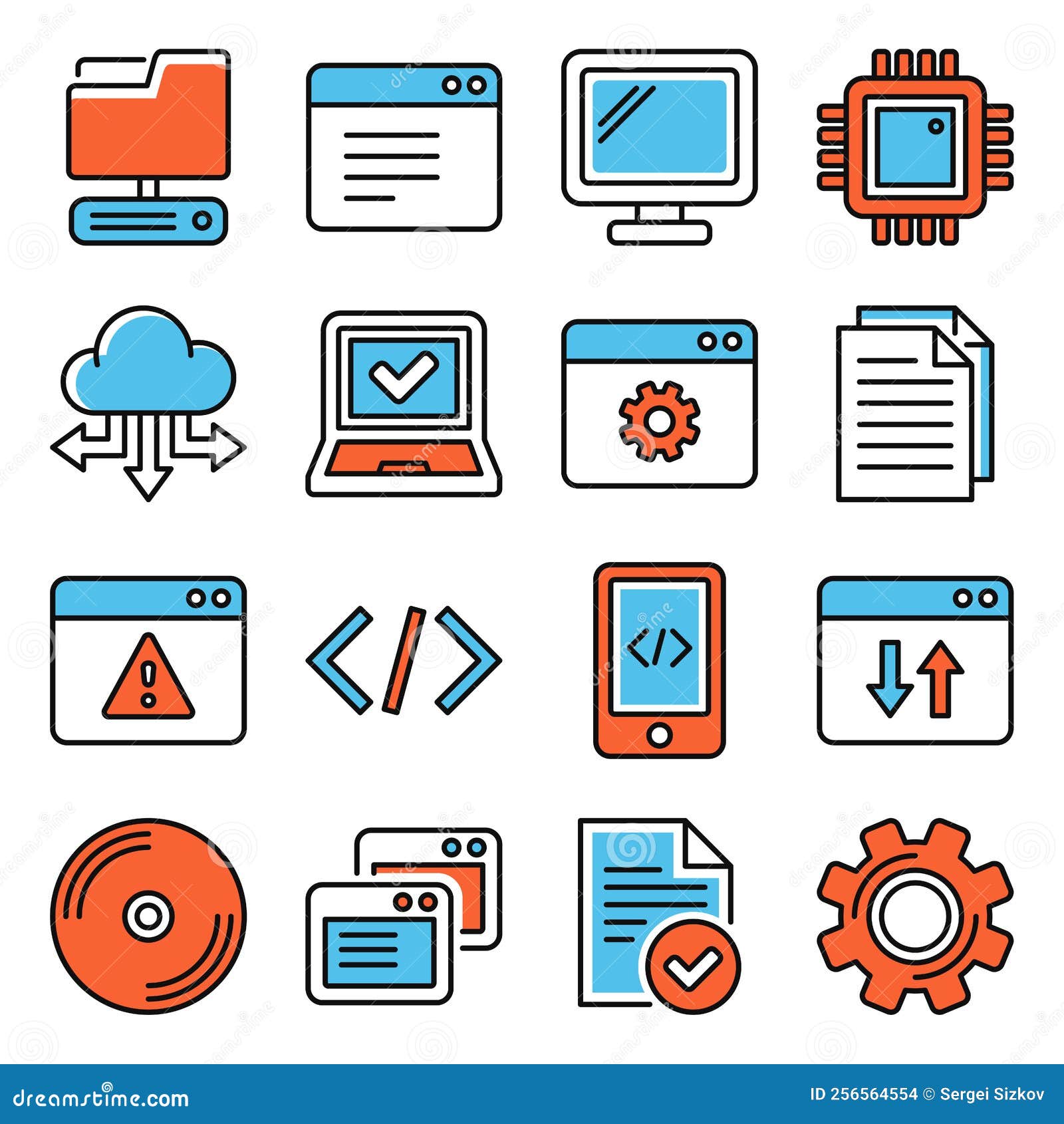 Conjunto De ícones De Desenvolvimento Da Web E Programação De Software ... Conjunto De ícones De Desenvolvimento Da Web E Programação De Software ...