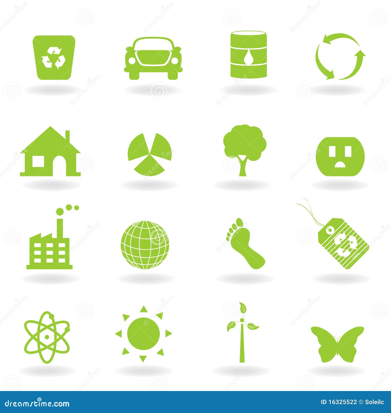 Conjunto del icono de Eco ilustración del vector. Ilustración de icono ...