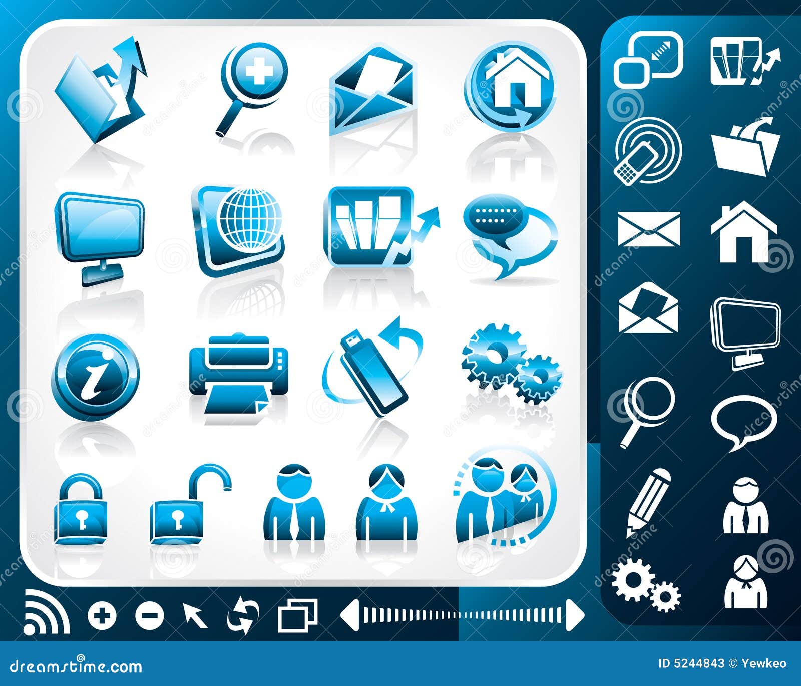 Conjunto Del Icono De Internet Ilustración del Vector - Ilustración de ...