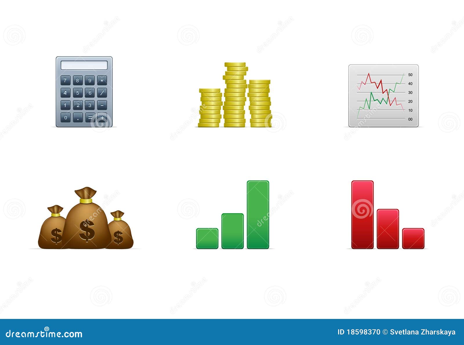 Conjunto Del Icono De La Contabilidad Ilustración del Vector ...