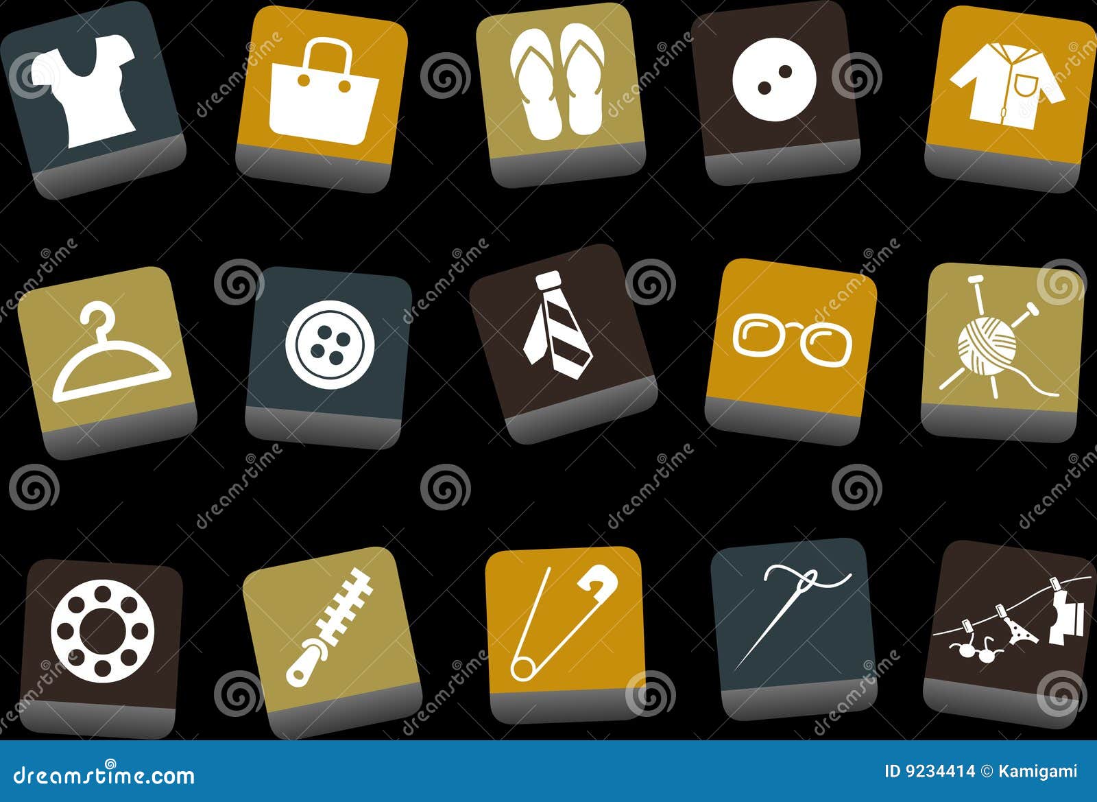 Conjunto Del Icono De La Ropa Ilustración del Vector - Ilustración de ...