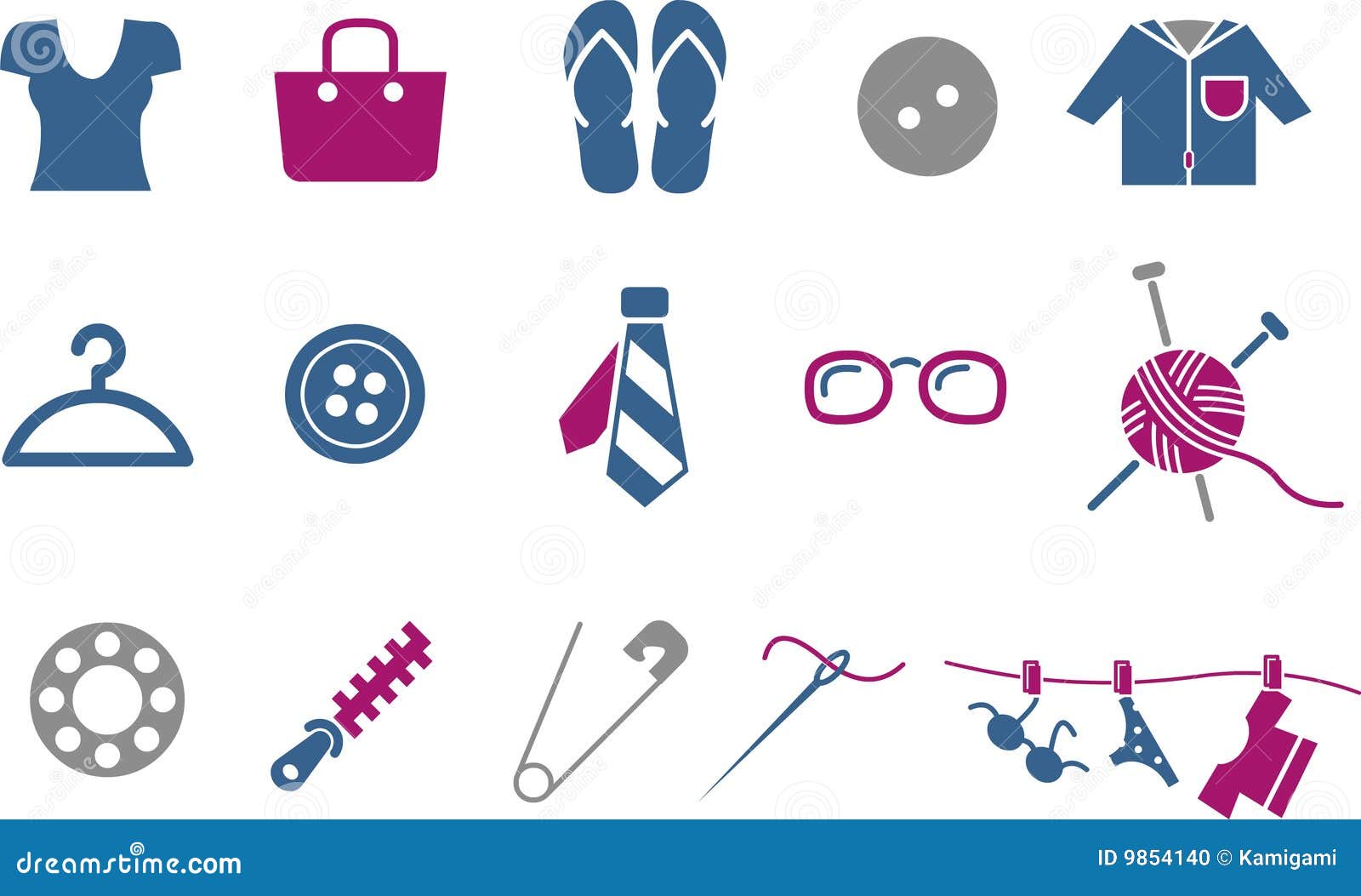 Conjunto Del Icono De La Ropa Ilustración del Vector - Ilustración de ...