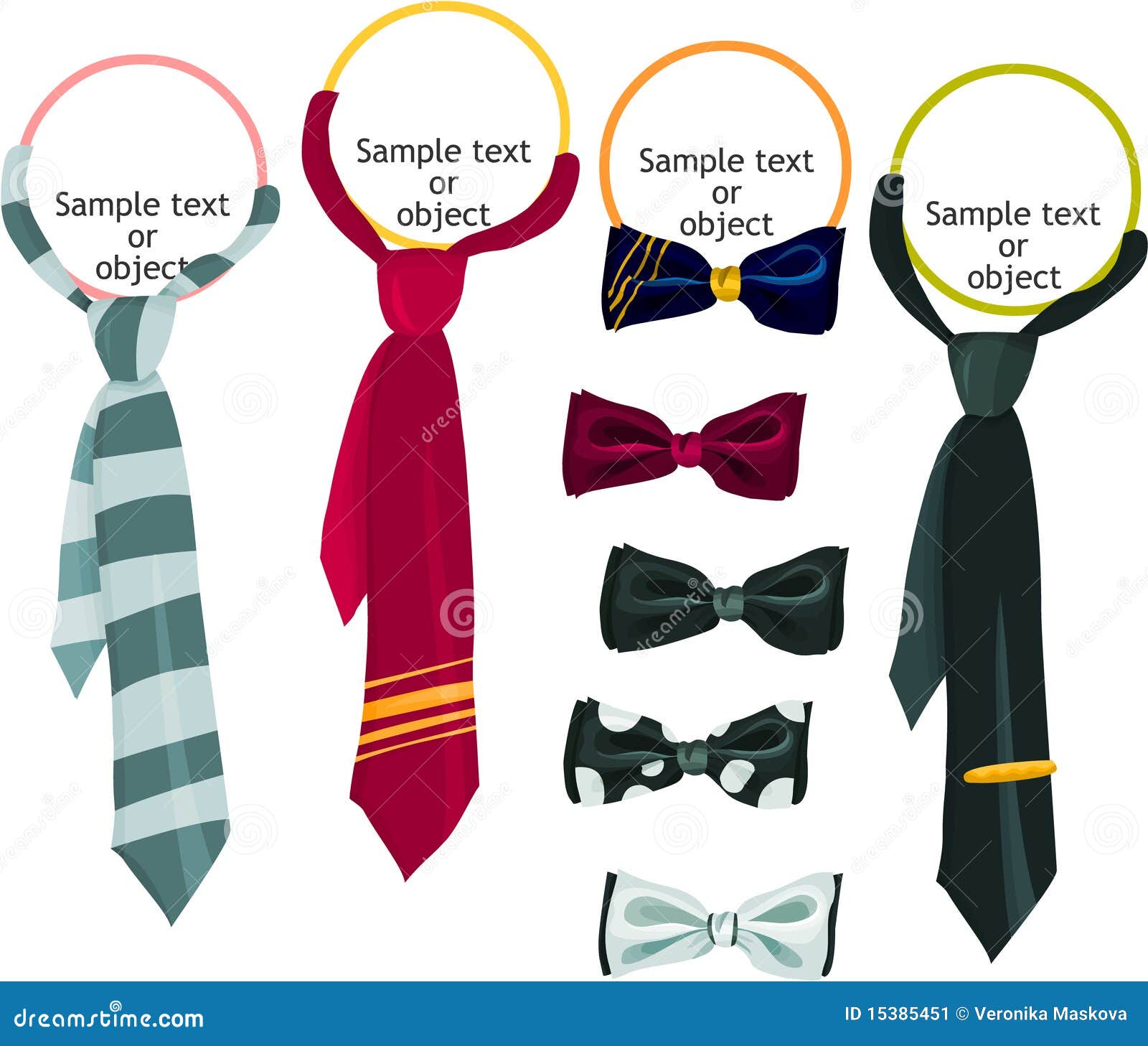 Conjunto Del Icono Del Lazo Ilustración del Vector - Ilustración de ...