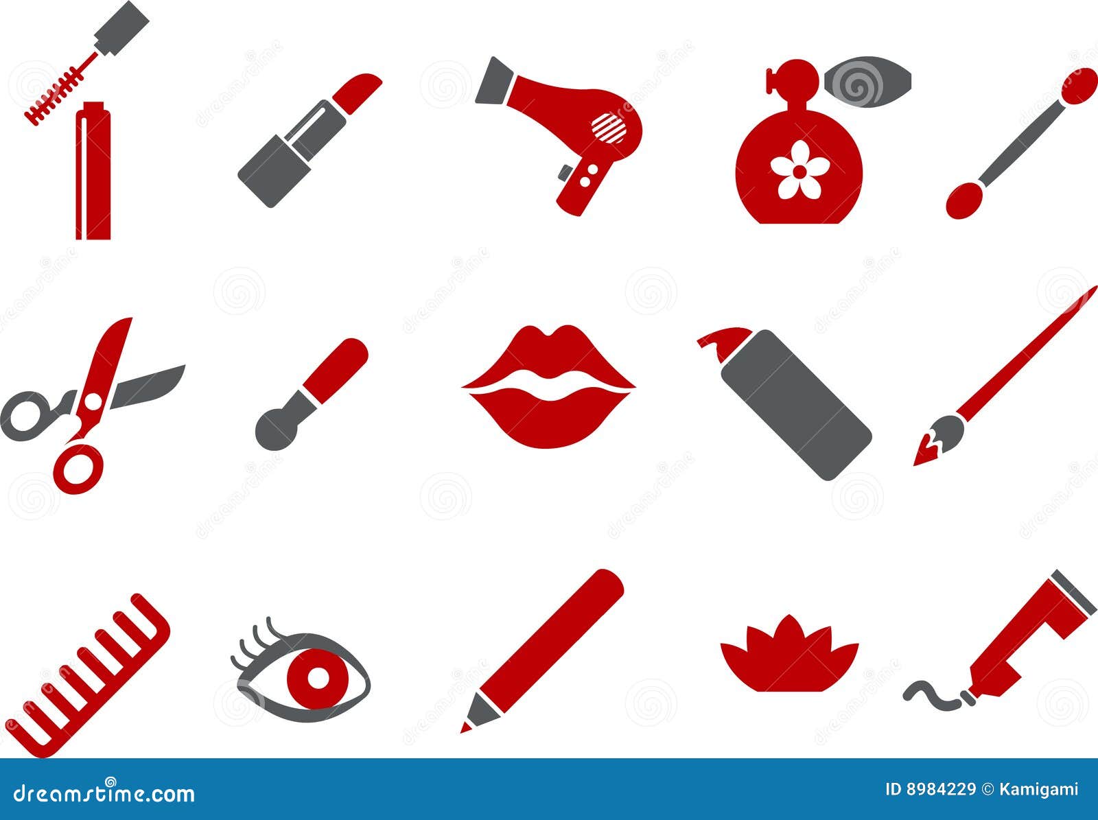 Conjunto Del Icono Del Maquillaje Ilustración del Vector - Ilustración ...