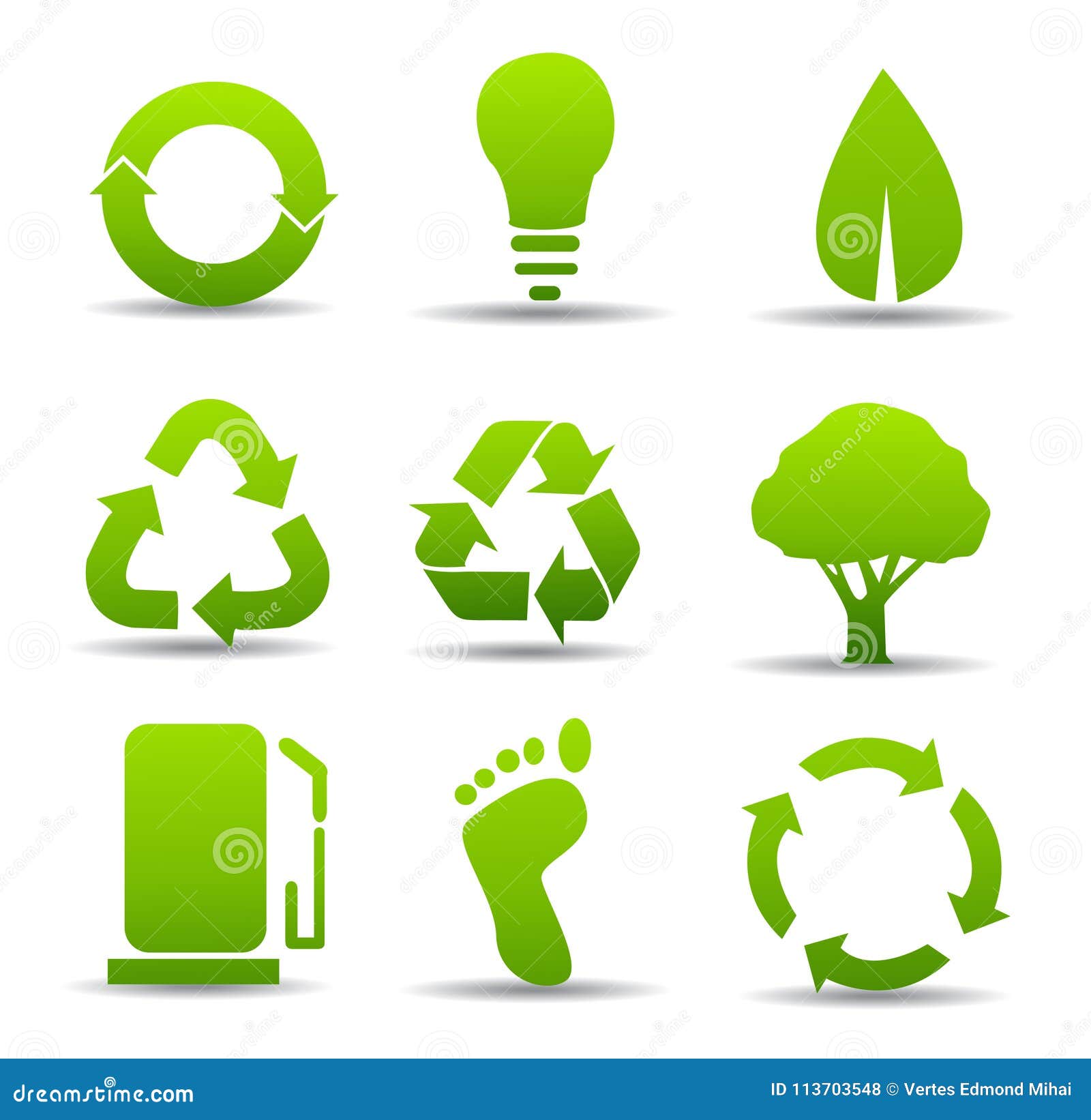 Conjunto Del Vector De Ambiental/de Reciclar Iconos Ilustración del ...