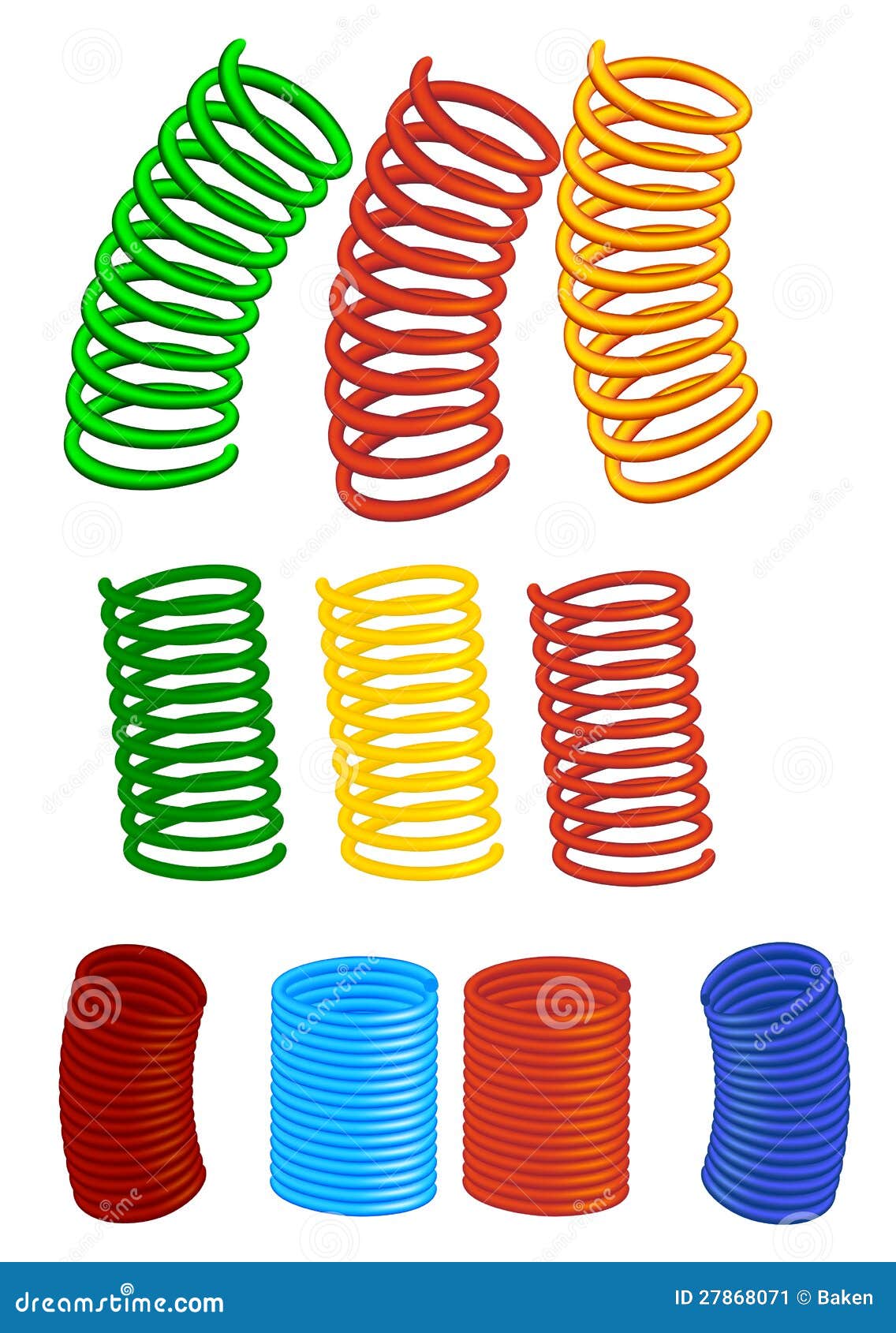Conjunto Del Vector De Espirales Stock de ilustración - Ilustración de ...