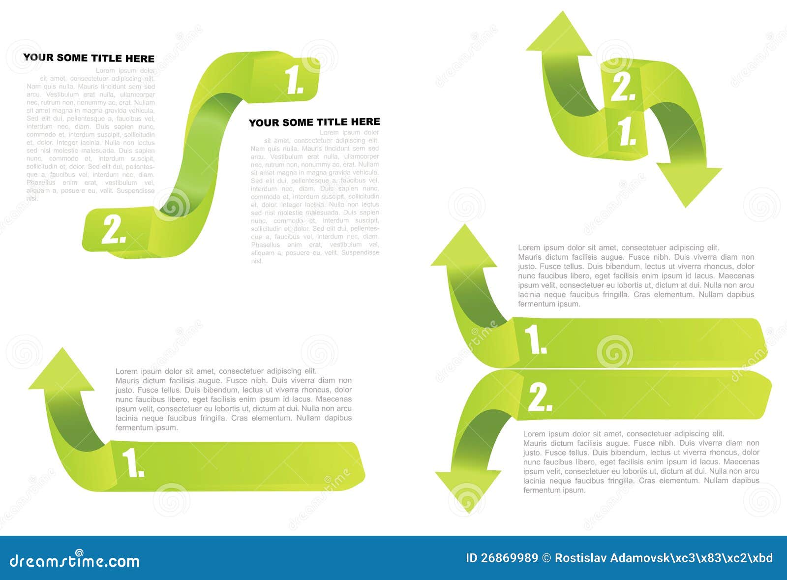 Conjunto Del Vector De Flechas Torcidas Ilustración del Vector ...