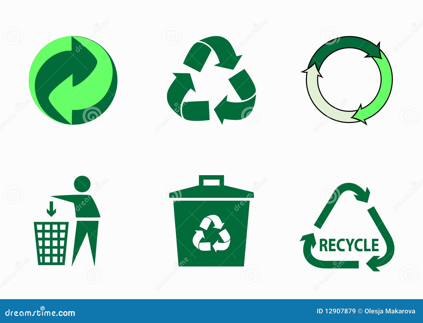 Conjunto Del Vector De Iconos Ecológicos Verdes Ilustración del Vector ...