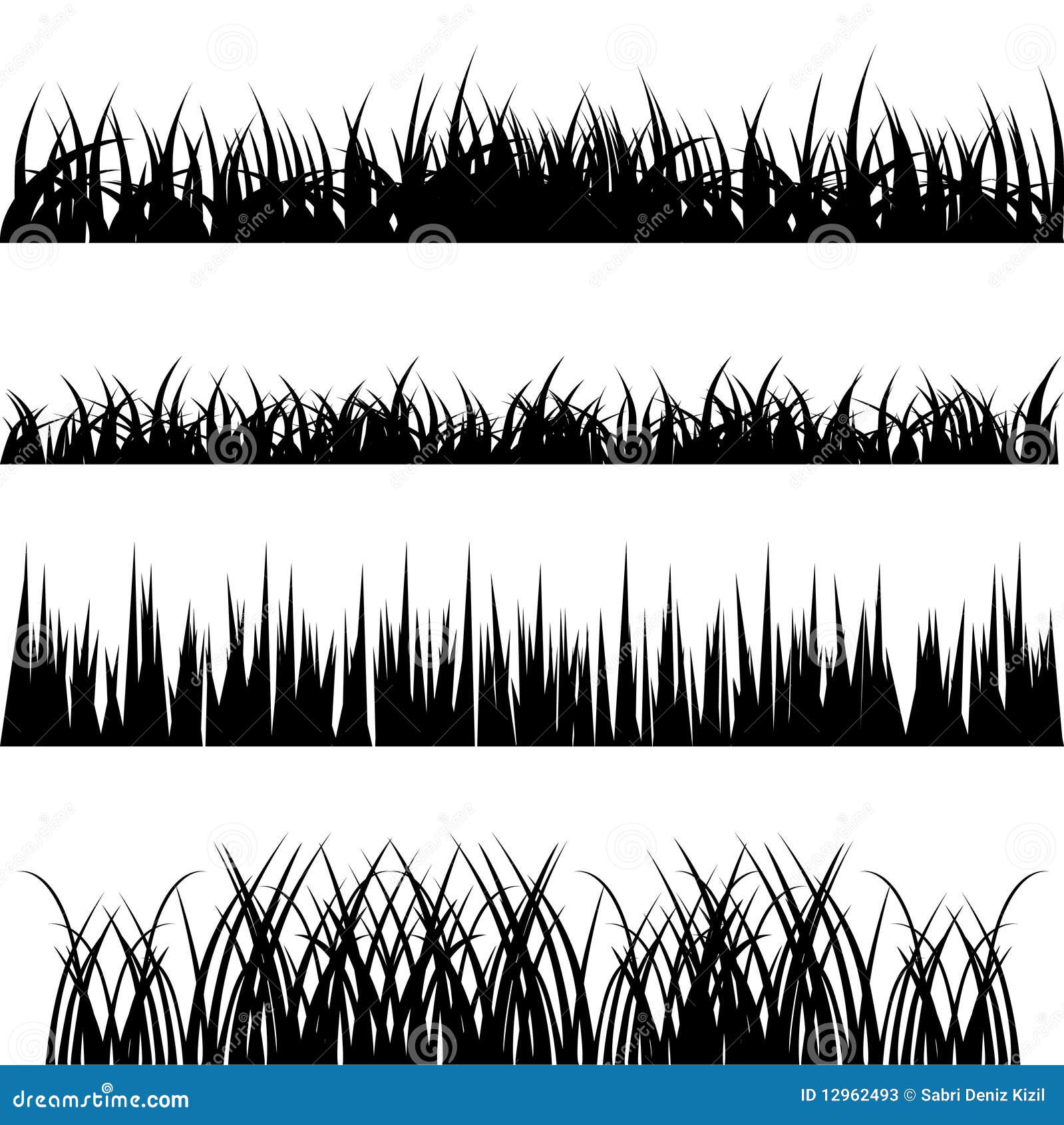 Conjunto Del Vector De La Hierba Ilustración del Vector - Ilustración ...