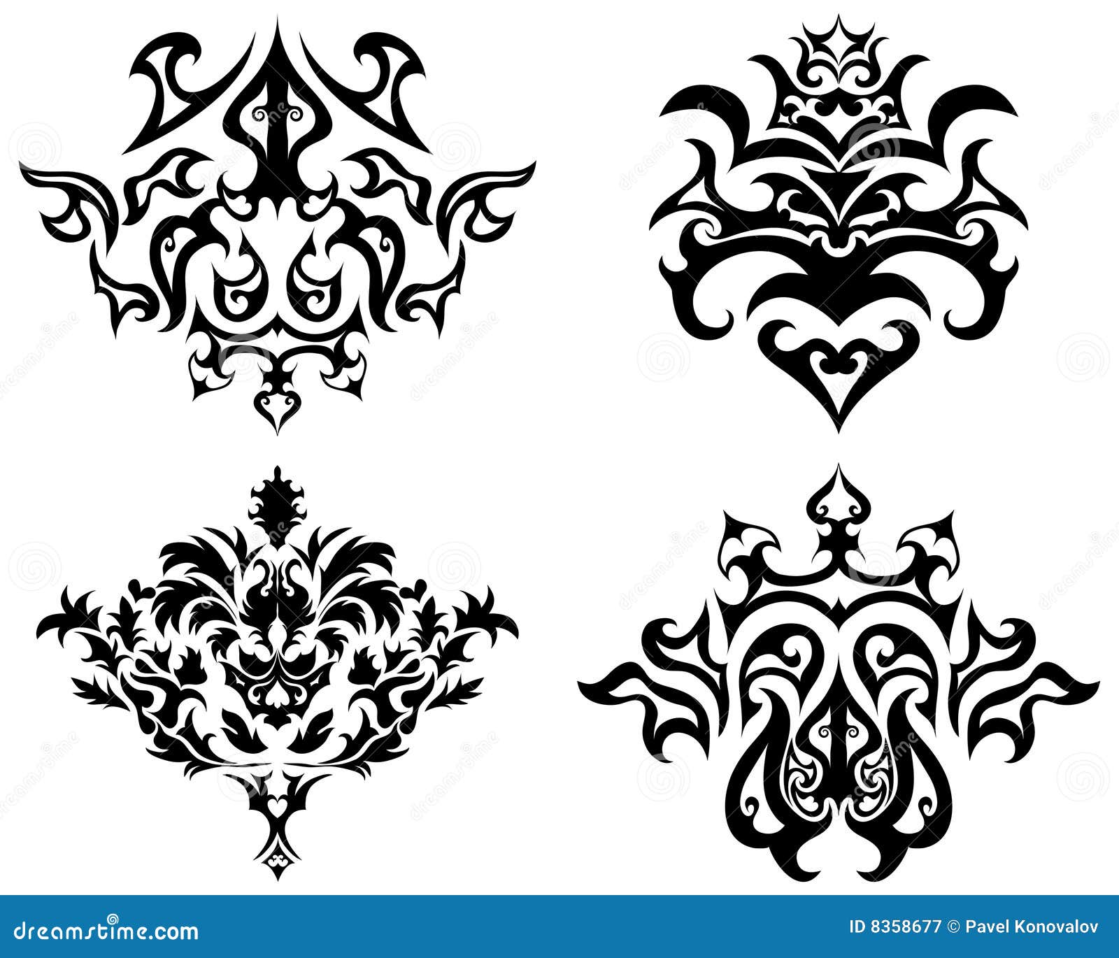 Conjunto Gótico Del Emblema Ilustración del Vector - Ilustración de ...