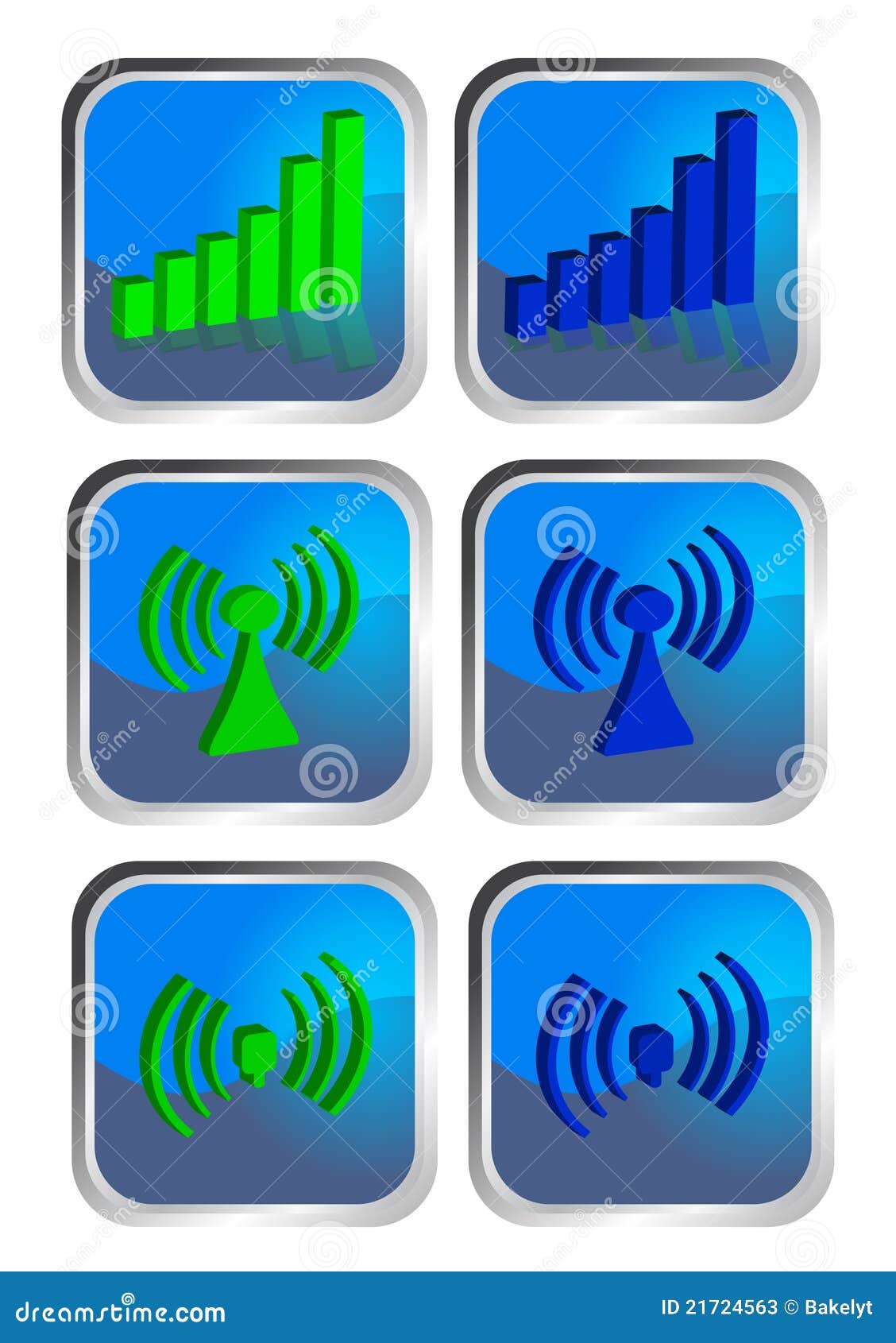 Conjunto Sin Hilos Del Icono Ilustración del Vector - Ilustración de ...