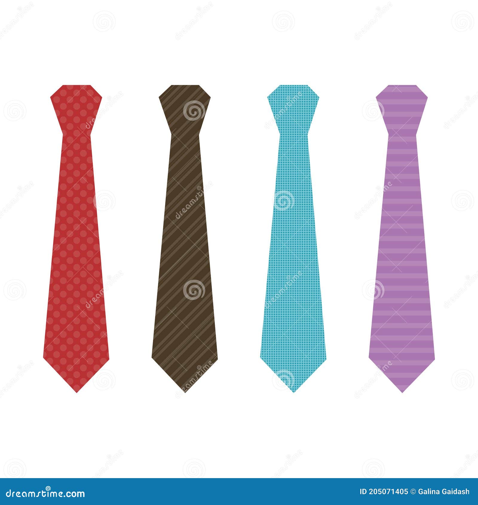 Conjunto Vectorial De Corbatas Ilustración del Vector - Ilustración de ...